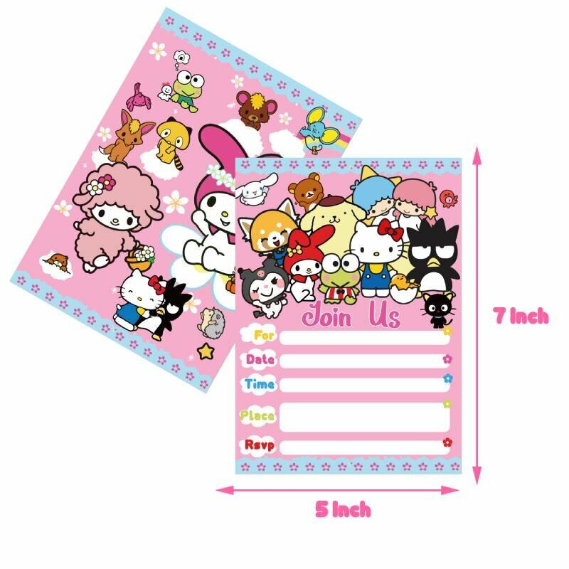 Создать красивый фон для вечеринки украшения для вечеринки мелиоди куроми многоразовые и легкие в сборке пригласительные