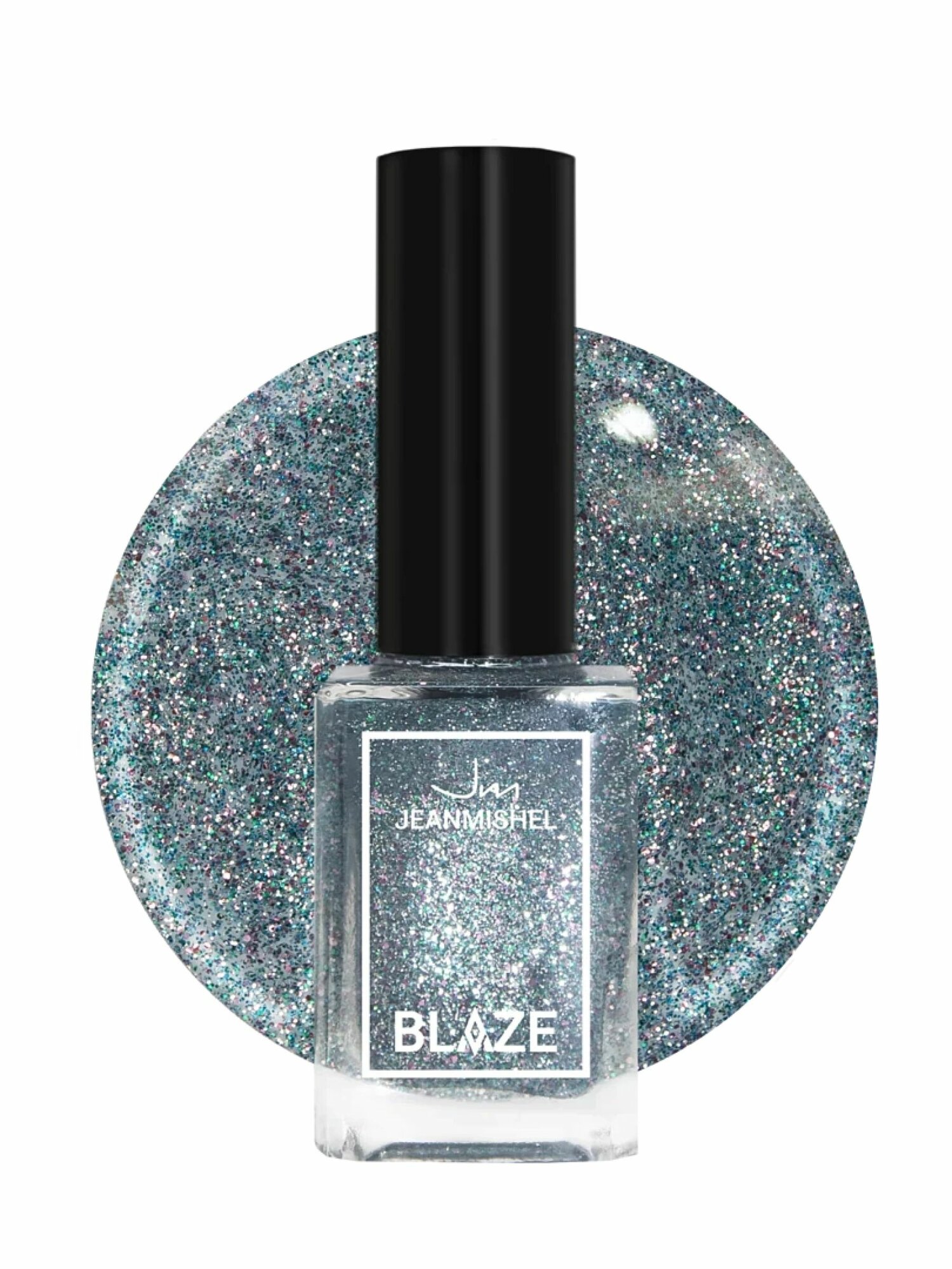 Лак для ногтей JeanMishel тон № 404 с блестками, блестки мульти мелкие 12мл