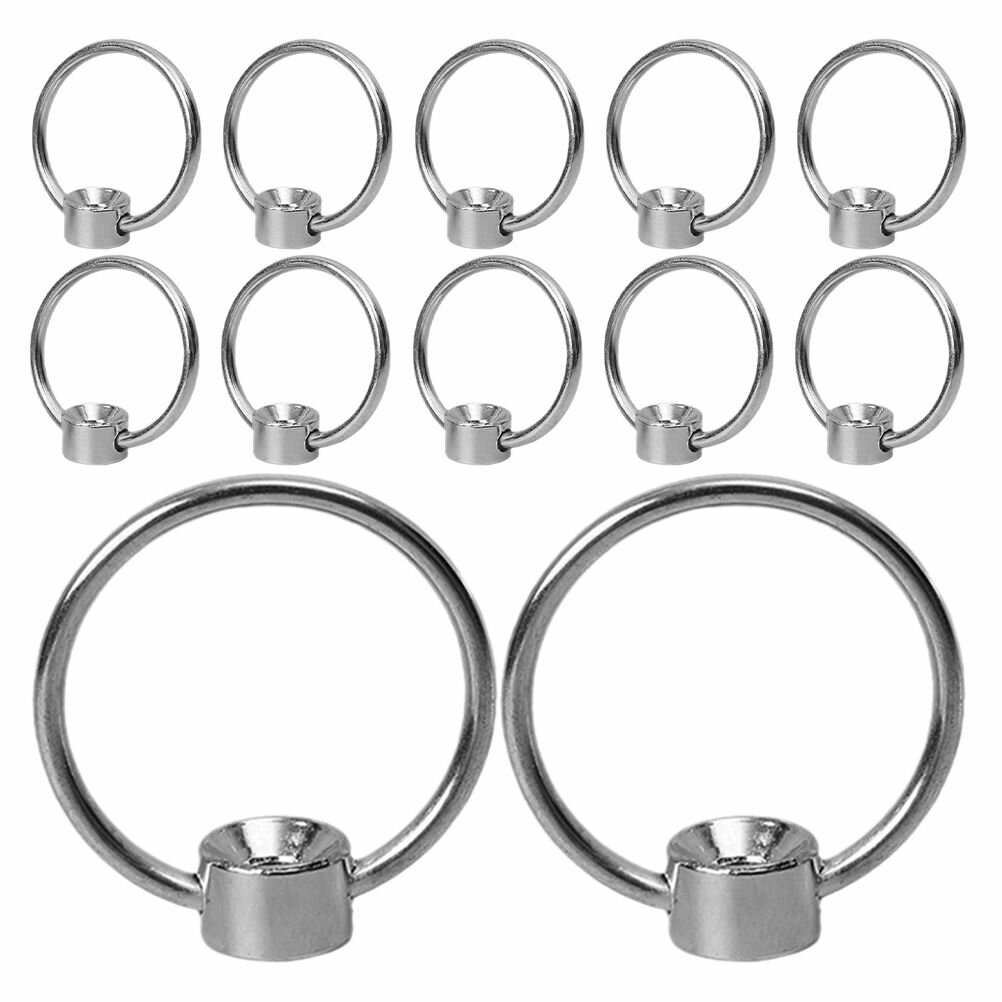 Кольцевые ручки для разделочной доски, 12 шт, серебристый сплав, прочные круглые ручки для подвешивания досок и кухонных аксессуаров, легкая установка, элегантный дизайн