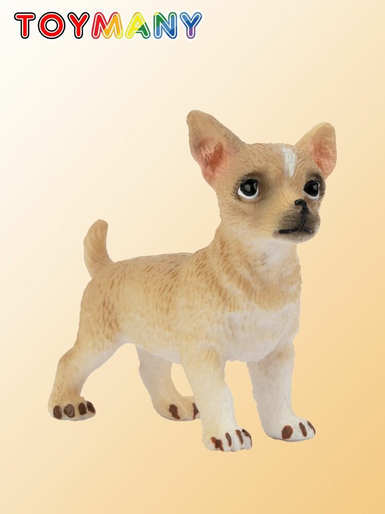 Toymany Фигурка домашнего животного, Фигурка Стоящий щенок Чихуахуа, игрушка для детей, 2.0x4.0x4.2 см