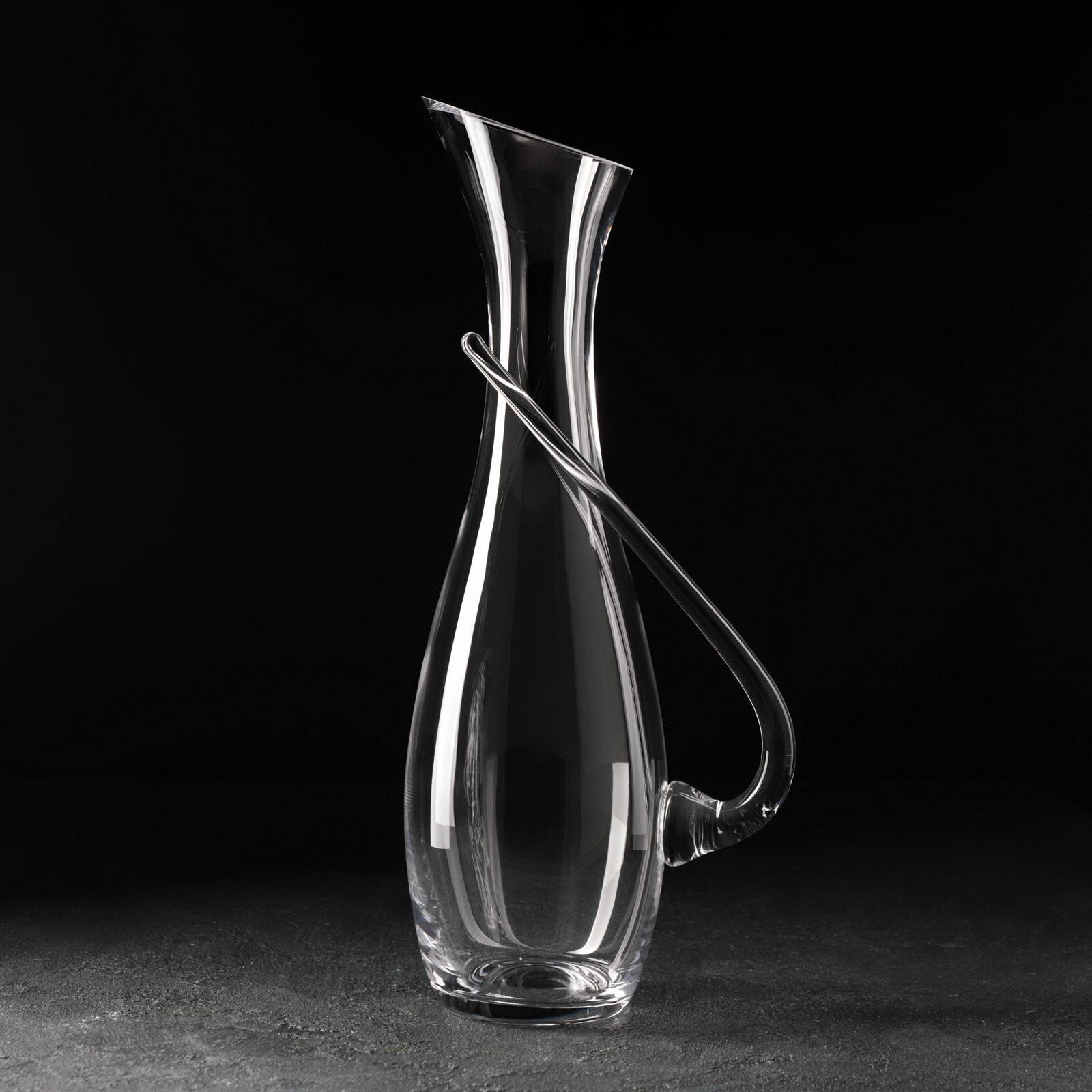 Декантер "Грюнер", 1.3 л, 15.5x11x37 см, с ручкой, стекло, прозрачный