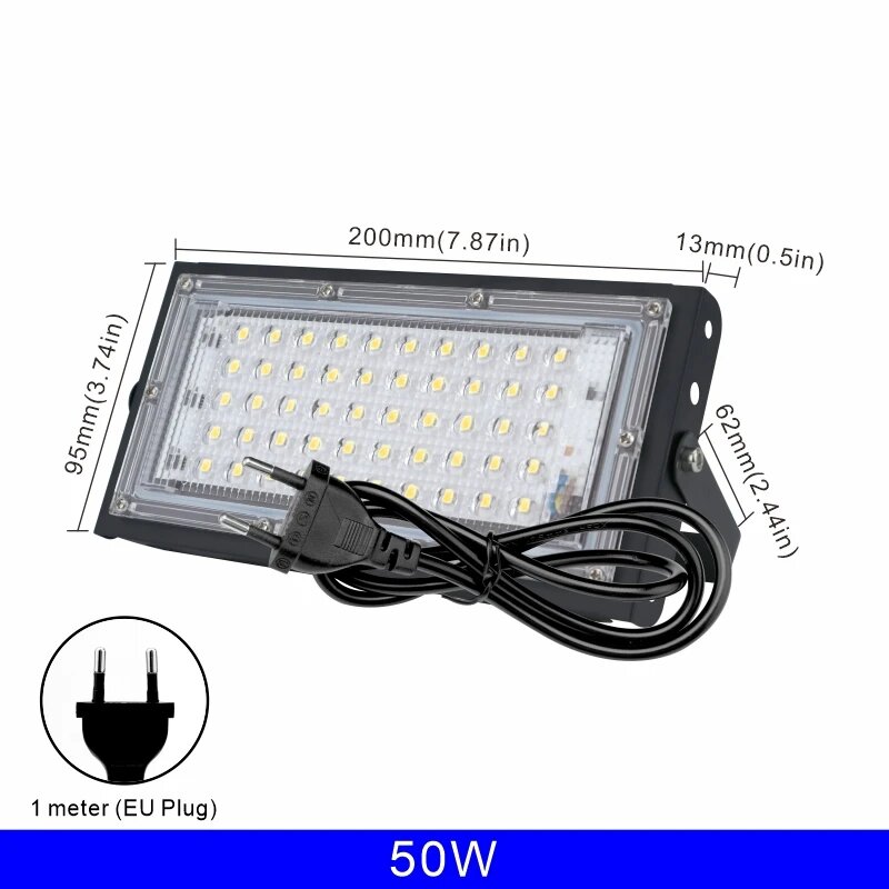 Светодиодный прожектор 50W 220V EU Plug