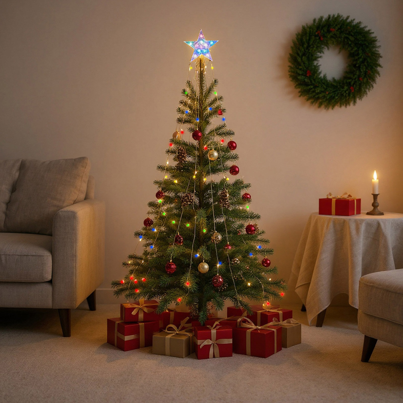 Светодиодная гирлянда-водопад 3 м с пультом управления