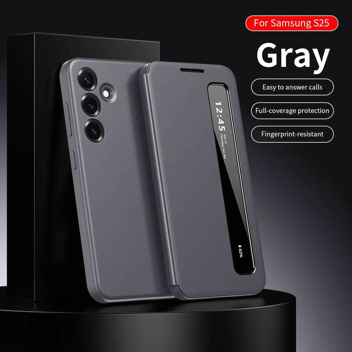 Чехол Для Samsung Galaxy S25 / Самсунг Галакси S25, soft touch, чехол-кардиомонитор, искусственная кожа, поликарбонат (PC), защита камеры, ударопрочный, усиленные углы, Samsung, Samsung Galaxy S25 , gray,