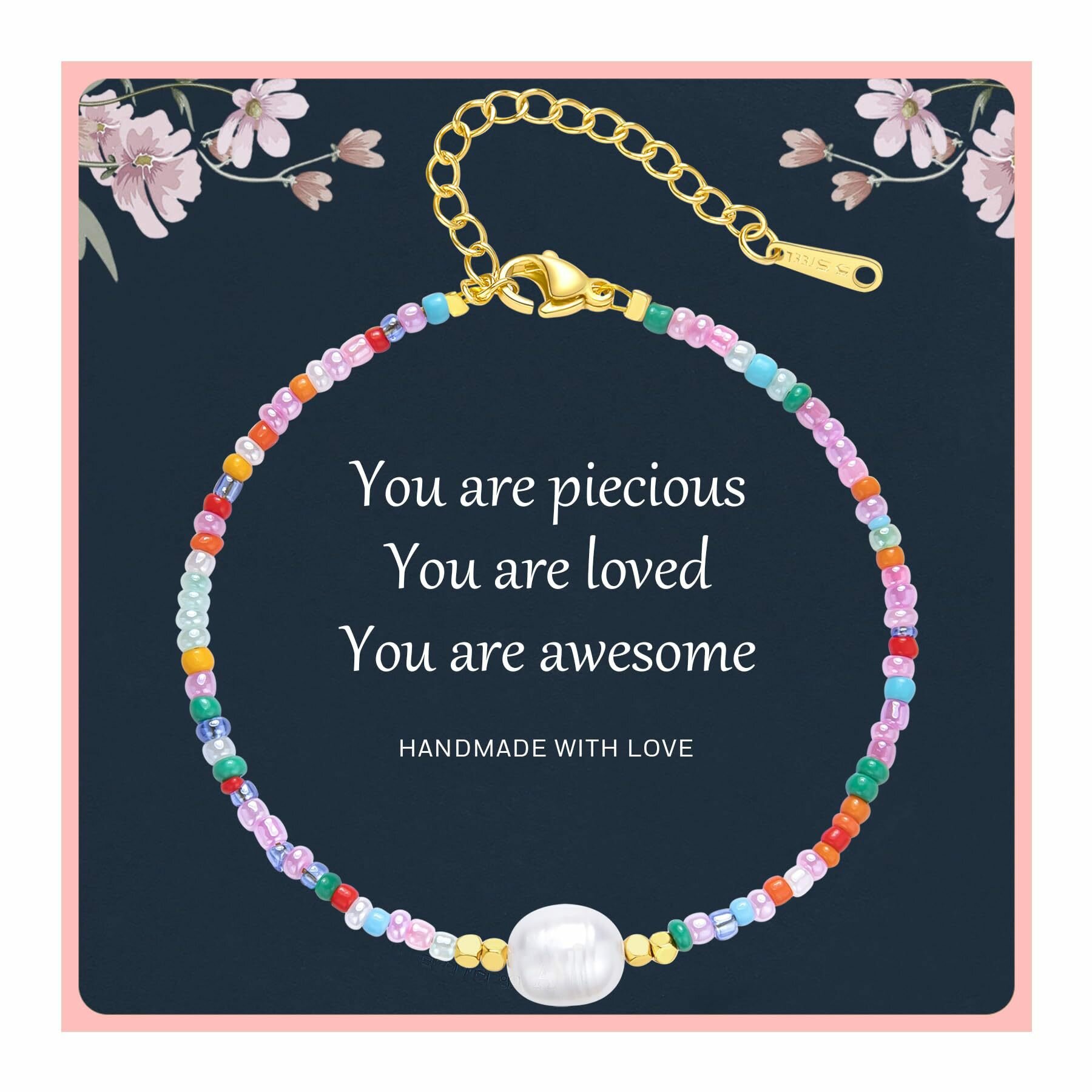 Браслет для гадания, YM Камень Сердце Бусы Бохо Отпуск Карта Удача