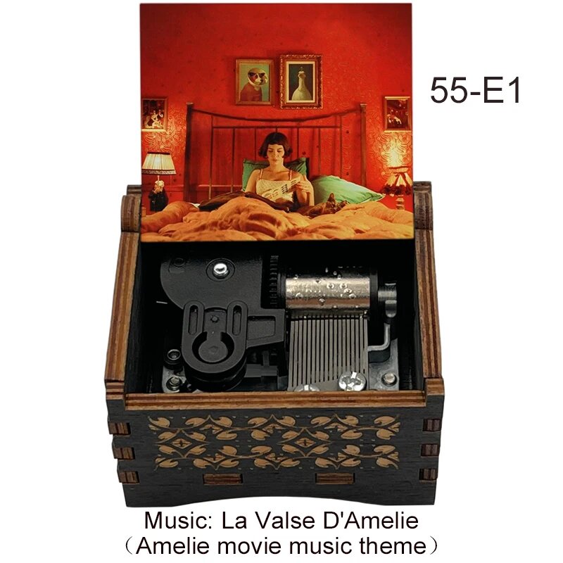 Французская музыкальная тема Амели La Valse D'Amelie Музыкальная шкатулка Ручная музыкальная шкатулка Фанаты фильмов Новый год Рождественские музыкальные подарки для девочек
