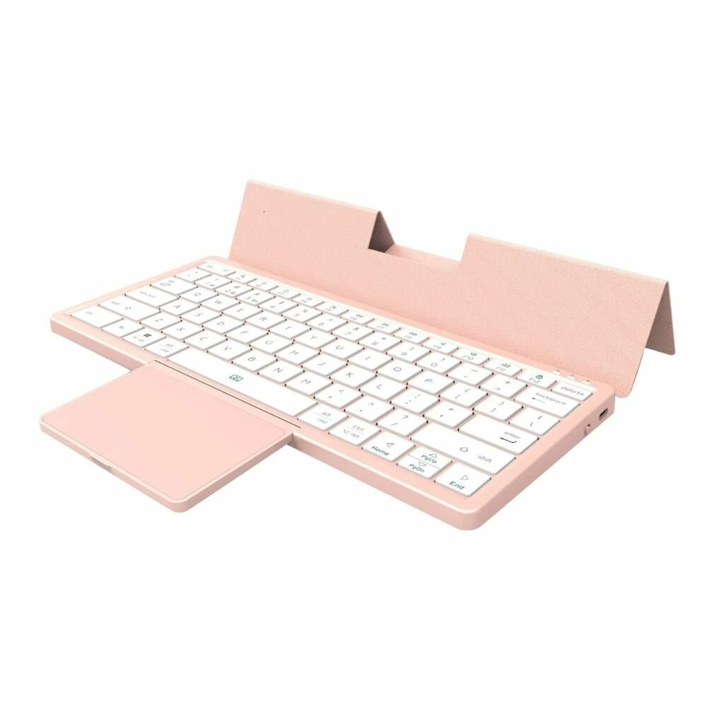 BT 5.2 Планшетная клавиатура с чехлом и подставкой, Розовый