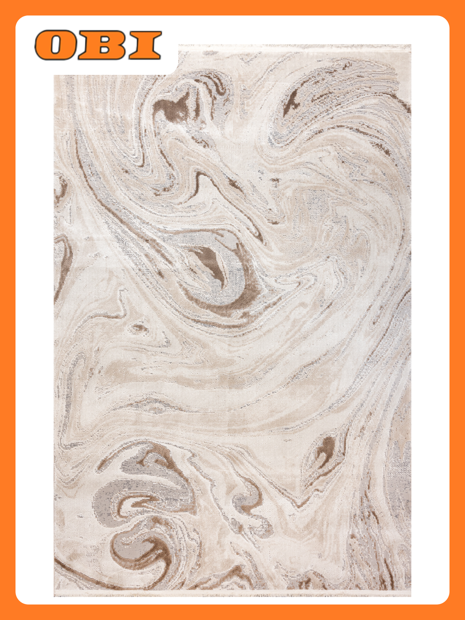 Ковер Balat VENUS 9707A-CRE-BGE, прямоугольный, 1,6 x 2,3 м, серый