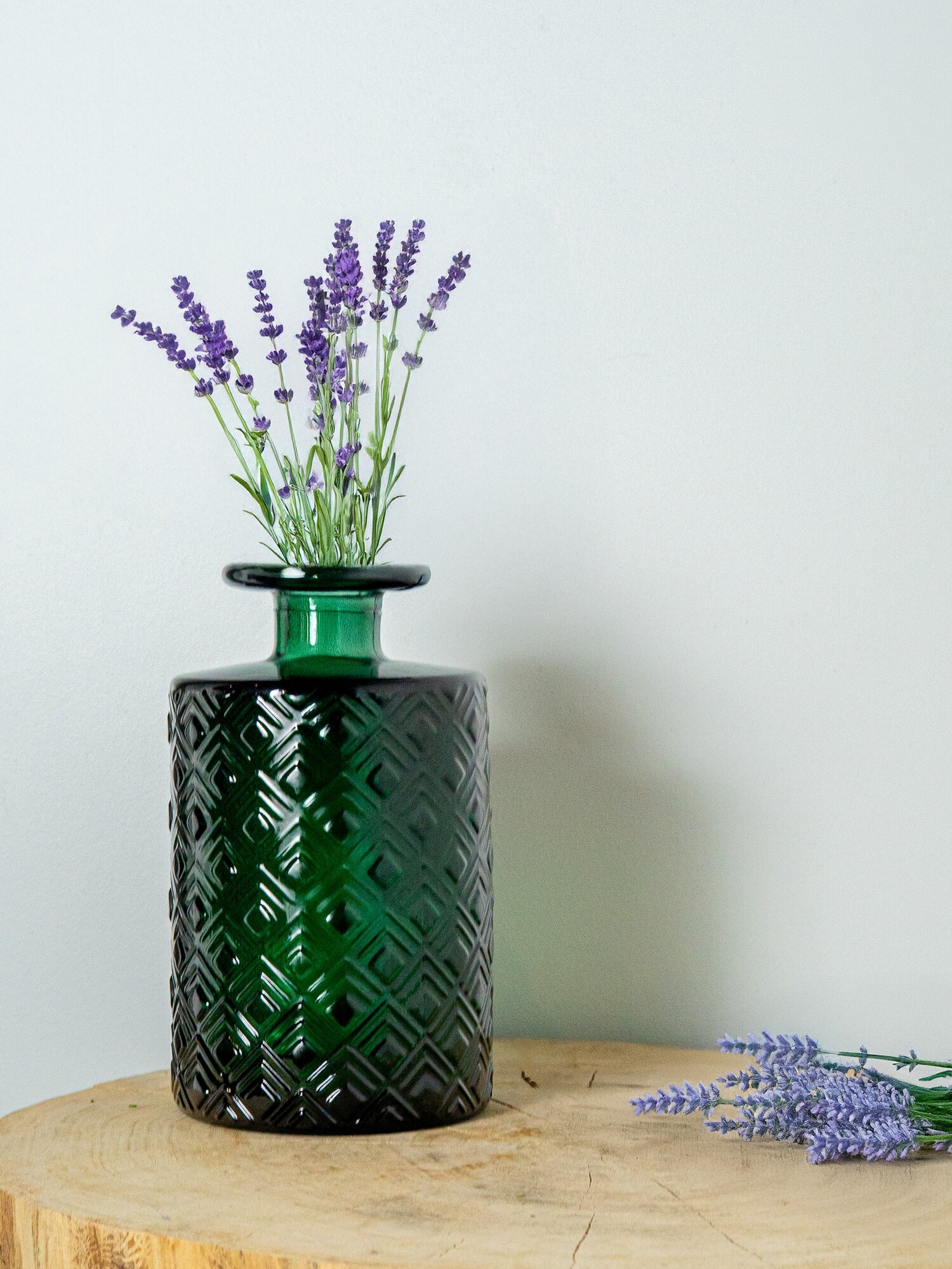 Ваза стеклянная для цветов NIHON San Miguel 16 см зеленый прозрачный