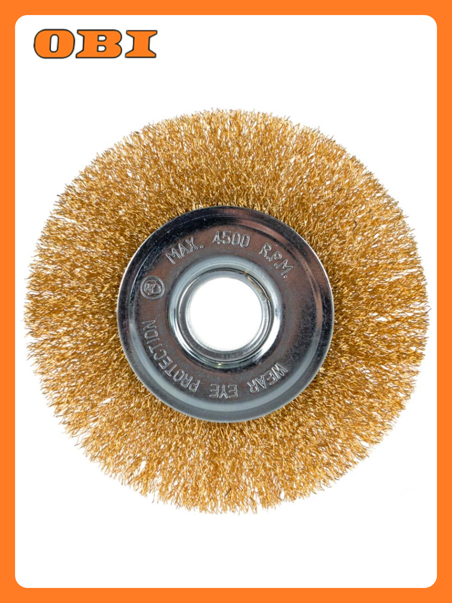 Щетка Maxprospa, дисковая, мягкий ворс, латунь, 125x22.23 мм