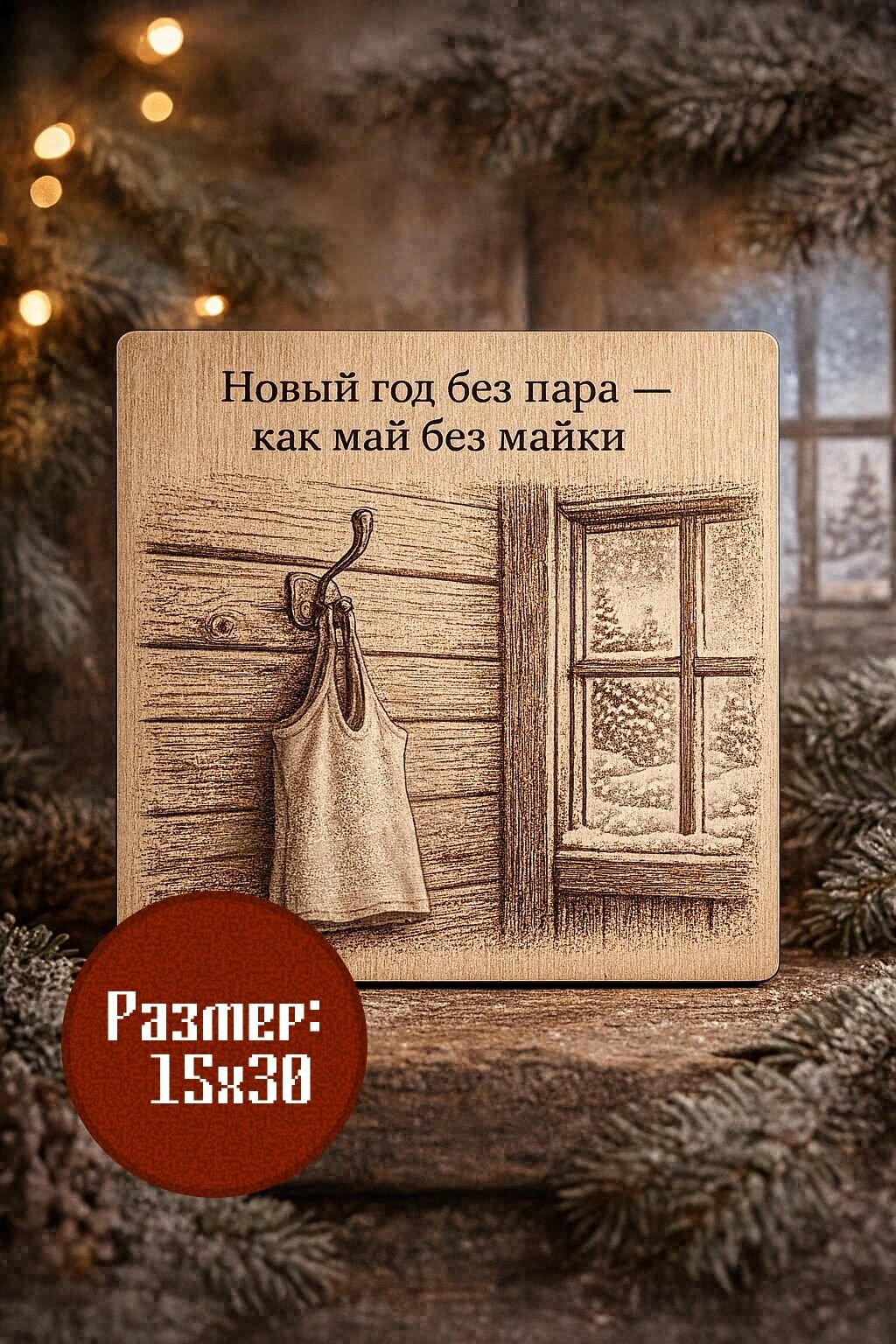 Табличка для бани из дерева, прикольный подарок