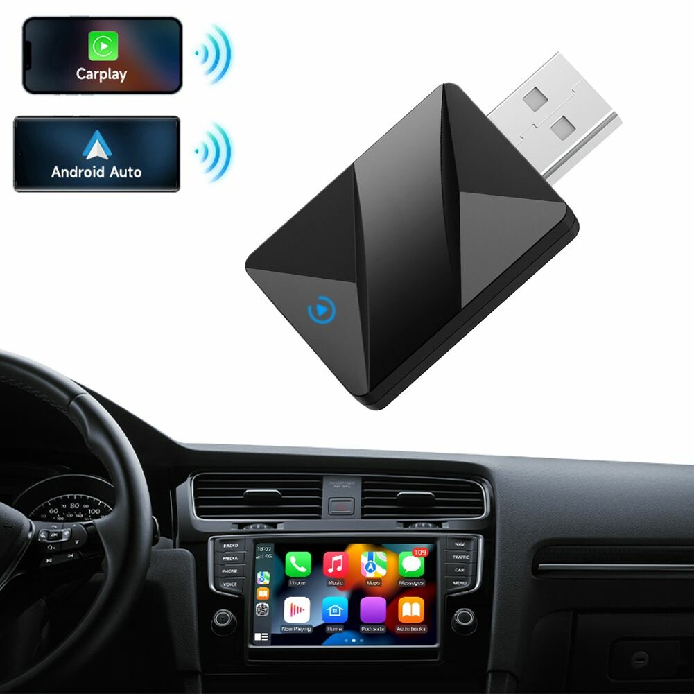 Адаптер для беспроводного CarPlay, поддержка Android Auto
