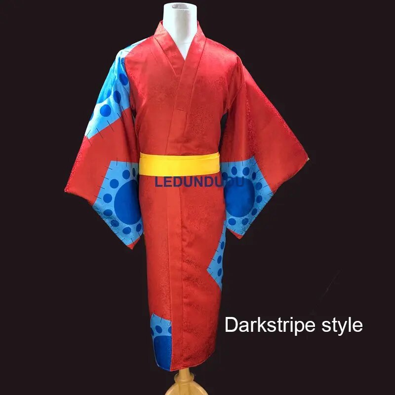 LEDUNDUDU Аниме Wano Country Luffy Кимоно Халат Полиэстер/Спандекс S, darkstripe, Women