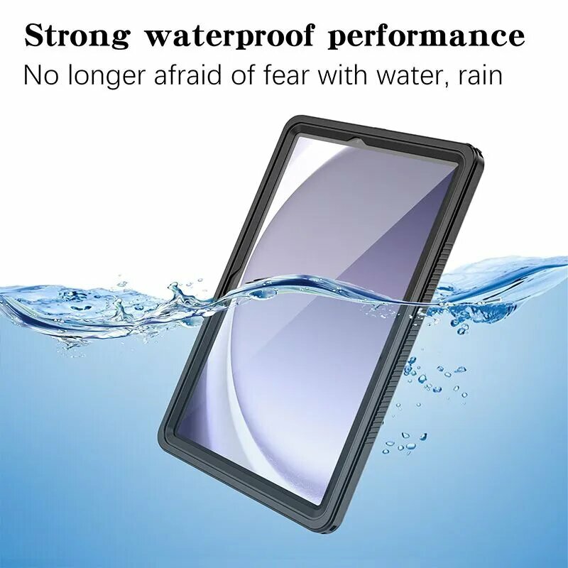 Водонепроницаемый чехол для Samsung Galaxy Tab A9 Plus 11 дюймов SM-X210 и SM-X216 / Самсунг Таб А9 плюс, Чехлы для планшетов Противоударные чехлы (Черный)