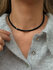 Колье LU Jewel, оникс, длина 37 см, черный