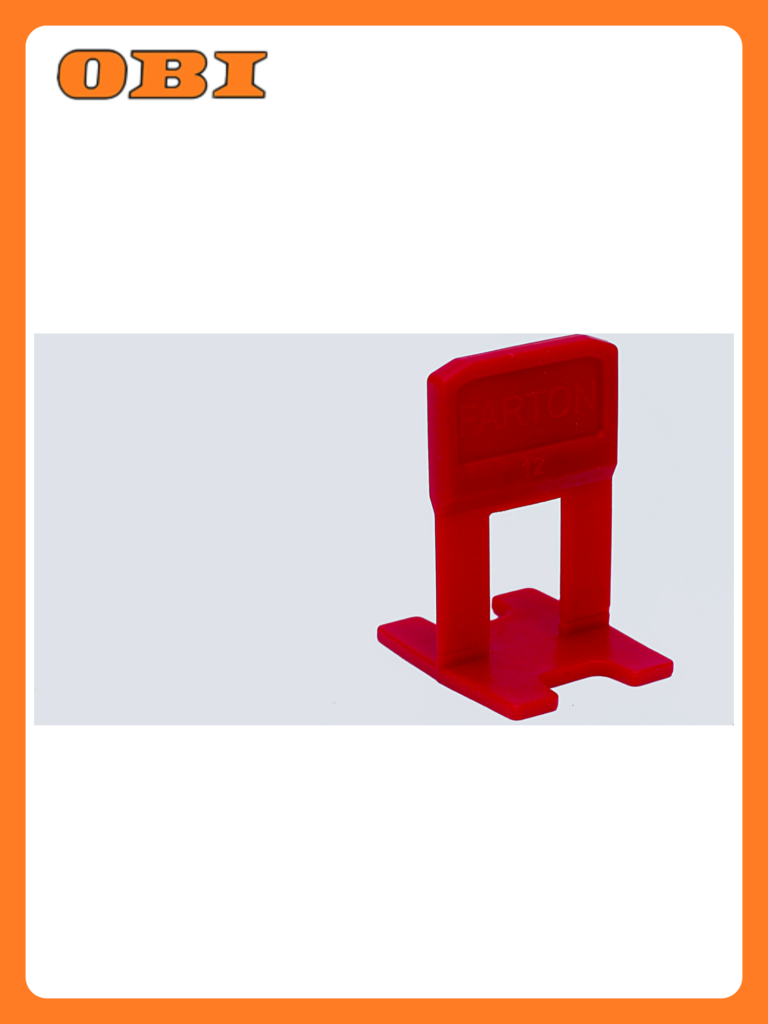 Клипса для выравнивания плитки BRAM'S, красная, 1,5мм, 100 шт.