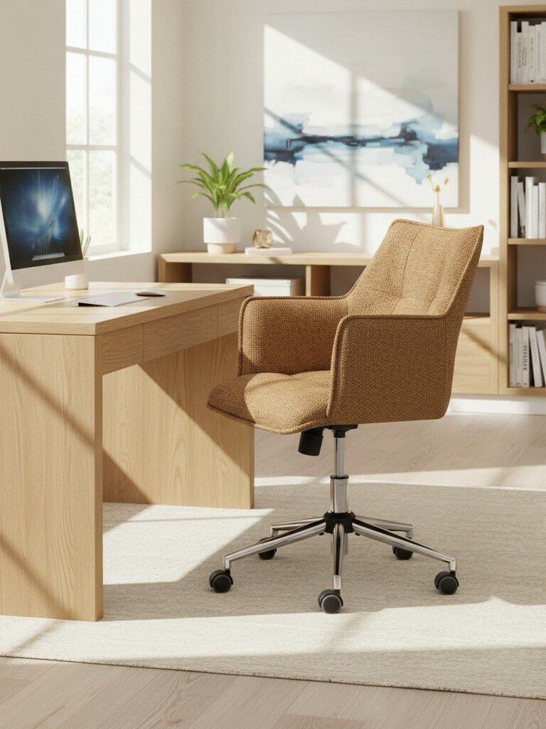 Кресло компьютерное офисное TetChair Lutz/Луц, хром, велюр/букле, shape amber