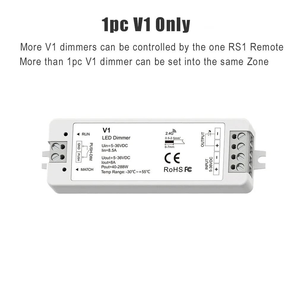 MJJC 4-зонный LED-диммер V1 DC 5-36В V1 Dimmer Only