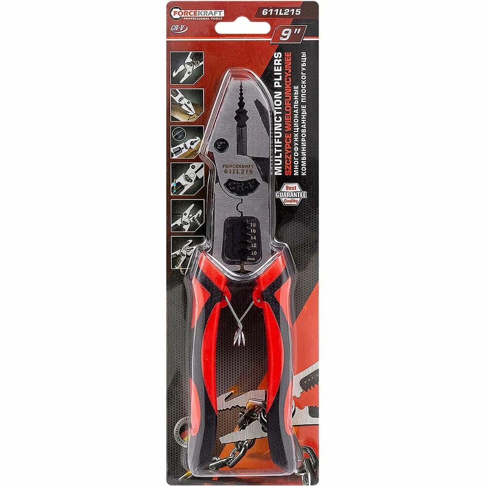 Комбинированные многофункциональные плоскогубцы Forcekraft FK-611L215(62323)