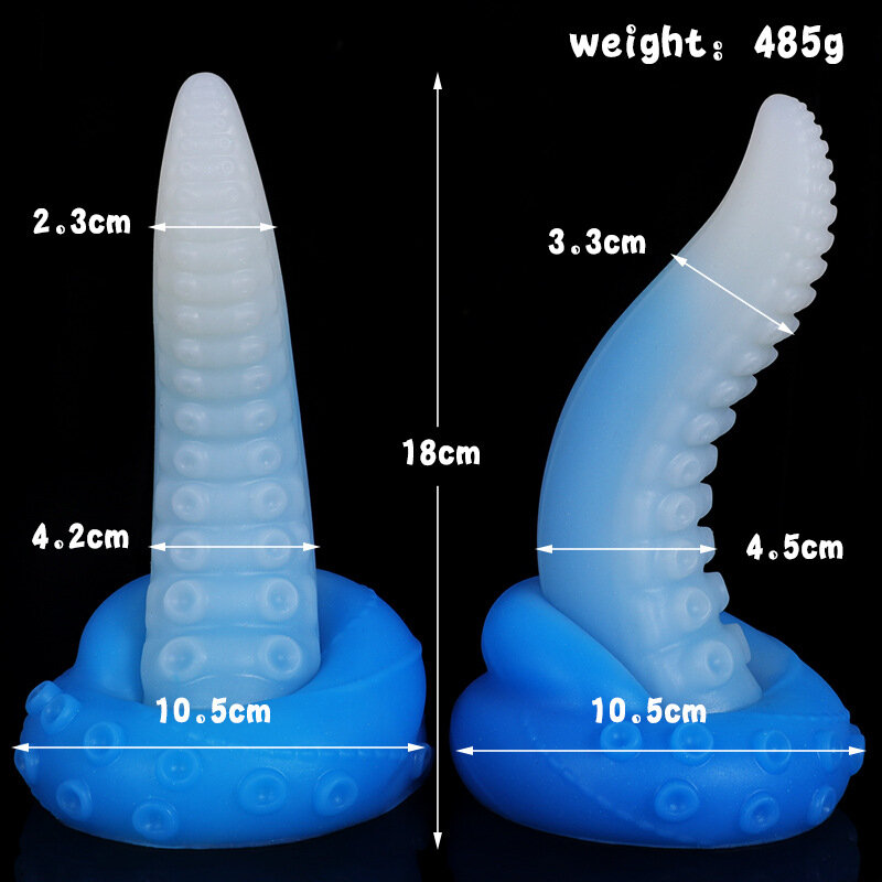 Светящееся щупальце осьминога пенис мягкое прикосновение пенис самокомендант палка в форме пениса Анальная пробка