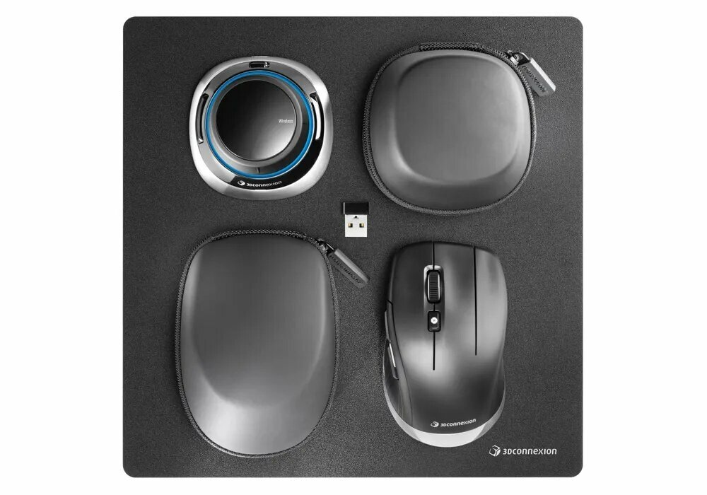3DCONNEXION Мышь беспроводная 3DX-700136 SpaceMouse Wireless Kit 2, черный
