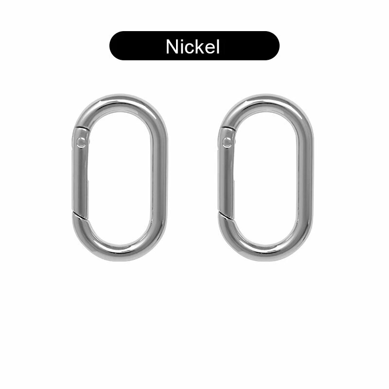 CRAZYSMITH металлическое овальное кольцо весна застежка крючок пряжки открывающийся Карабин брелок 2 шт кожаная сумка ремешок ремень, крючки цепь для собаки