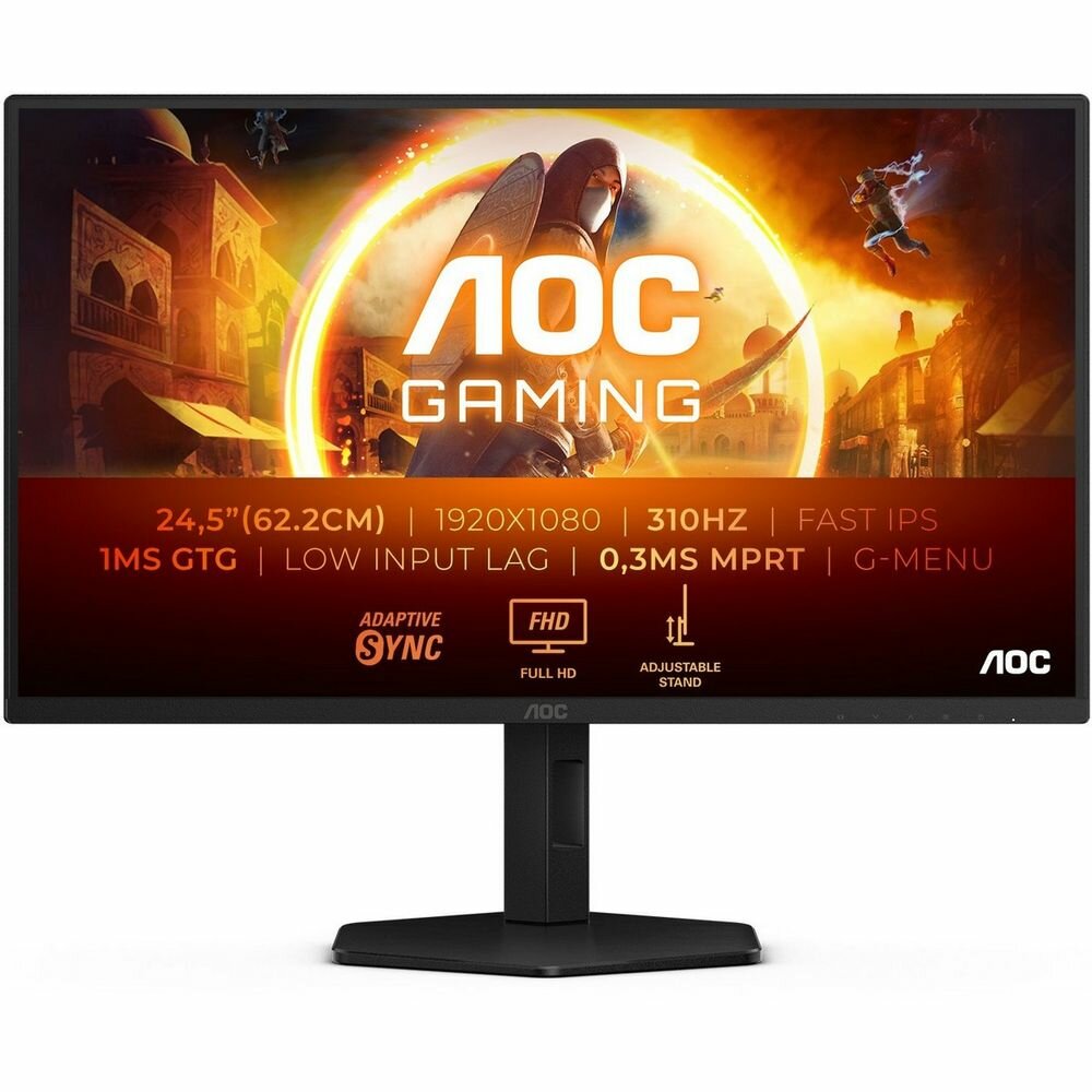Монитор 25" AOC 25G4SXU Black (IPS 1920x1080, 310Hz, 1ms, 400cdm, 1000:1, HDMI 2.0x2, DP 1.4,4хUSB 3.2 )