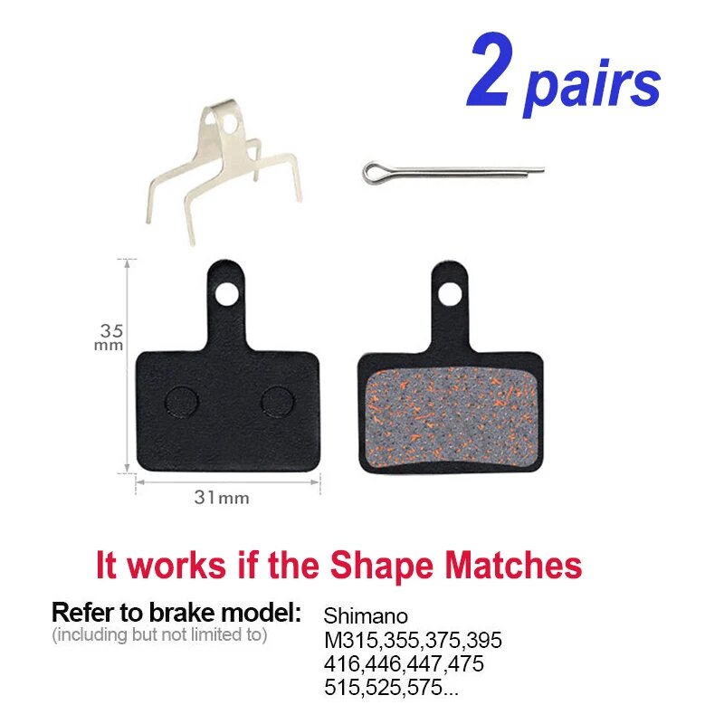 MTB тормозные колодки полуметаллические SHIMANO SRAM AVID HAYES Magura ZOOM Серый, 01S- 2pairs