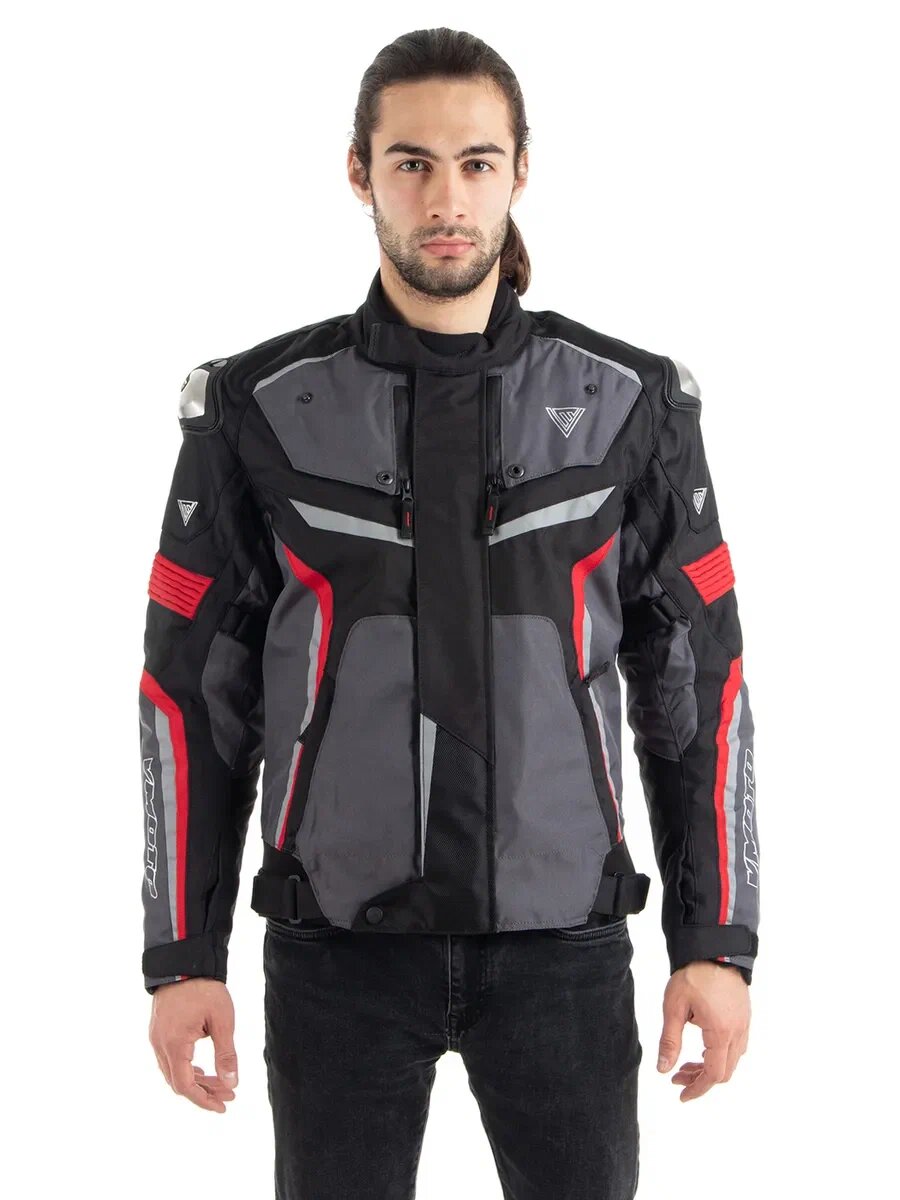 Мотокуртка Vmoto Flex Black/Red S, светоотражающие элементы0