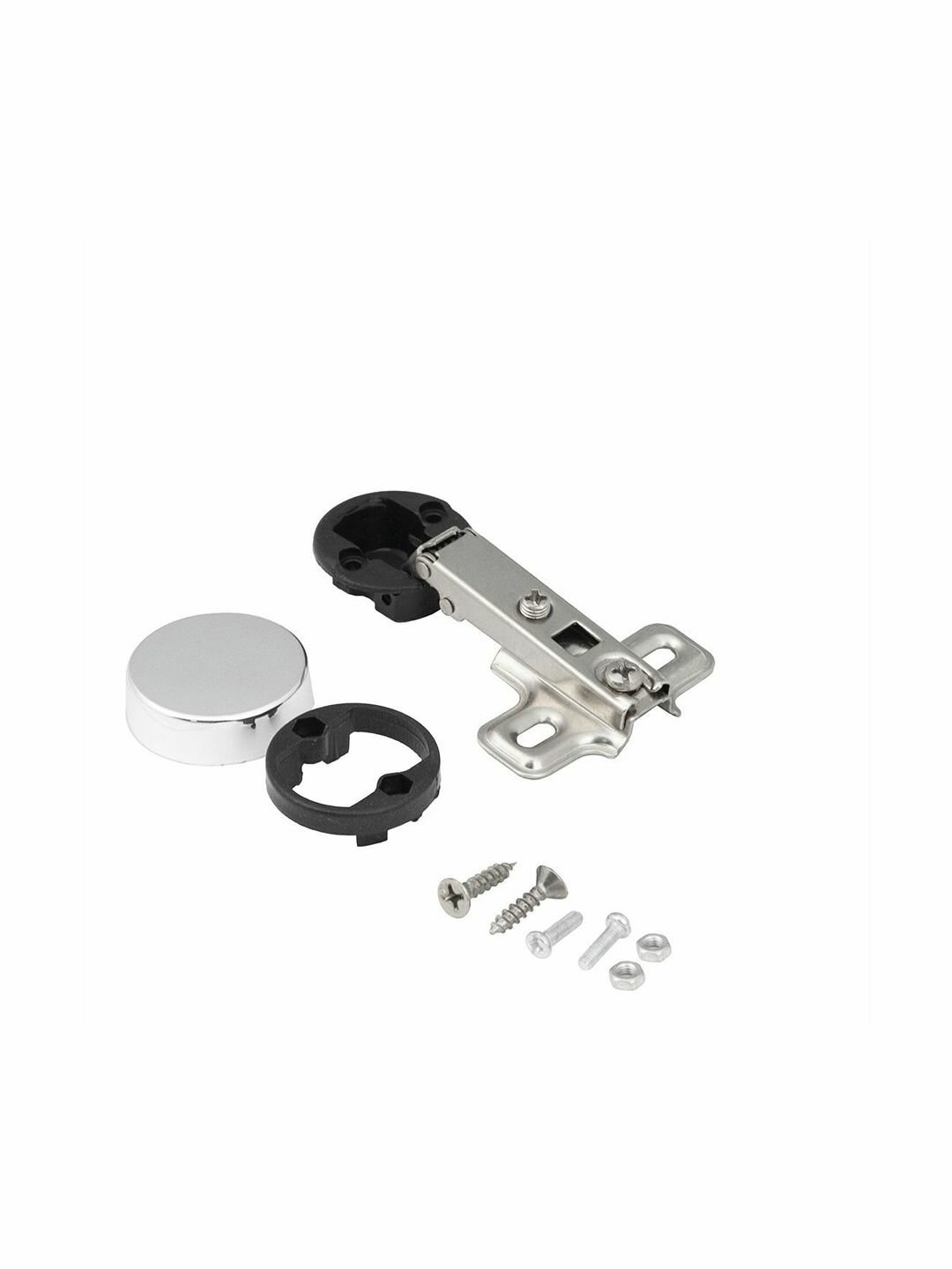 Петля мебельная накладная для стекла без доводчика планка h0 slide-on круглая заглушка хром без еврошурупа