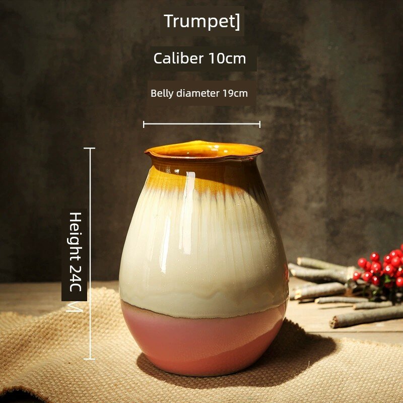 Элегантная керамическая ваза для сухих цветов, высотой 21 см, Water ｄｒｏｐ Vase 3 - современный декор для стола или полки