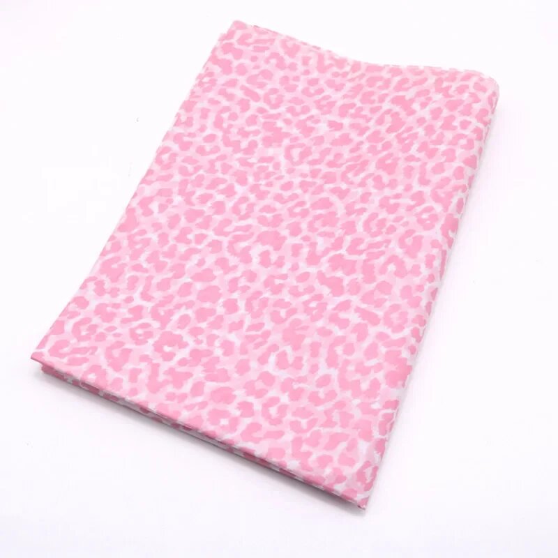 Папиросная бумага для упаковки подарков, набор из 10 листов, 50х70 см Leopard-Pink
