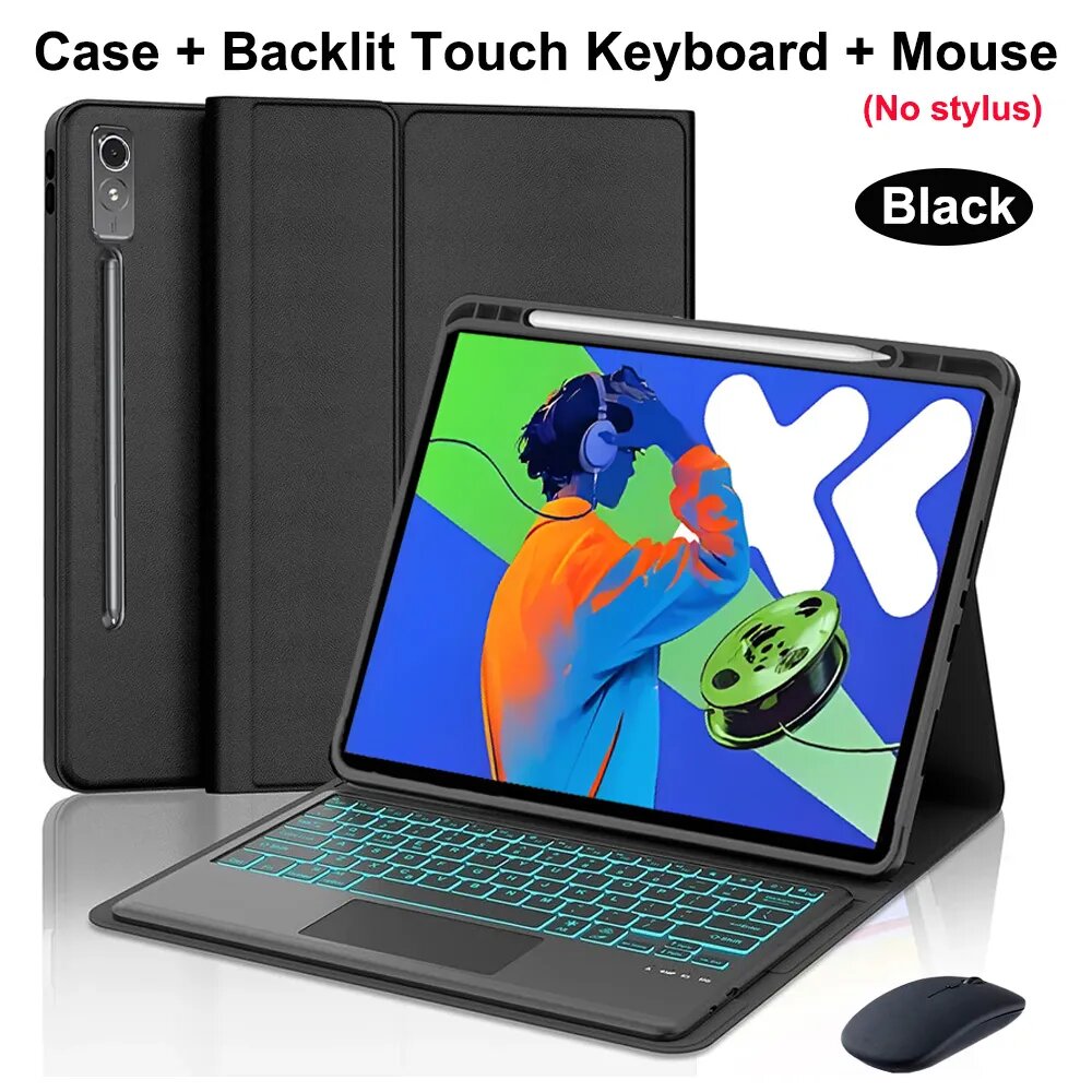 Чехол для Lenovo Xiaoxin Pad Pro 12,7 дюймов 2025, чехол-клавиатура Bluetooth для Lenovo Idea Tab Pro 12,7 (TB373FU/TB375FC)