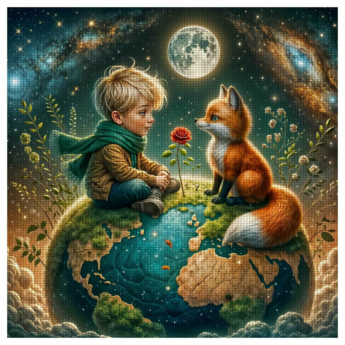 Вышивка крестом наборы/Набор для вышивания,40x40CM,11CT, Холст имеет нанесенный на него узор.