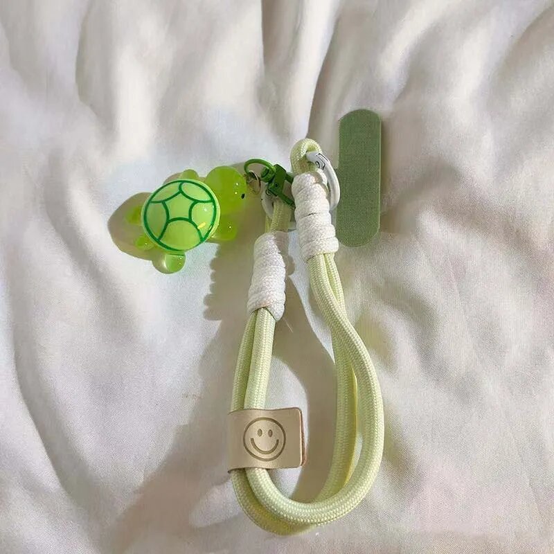 Плетеный ремешок для мобильного телефона, универсальный подвесной брелок с рисунком черепахи, шнур с накладным ремешком на запястье, съемный сотовый телефон