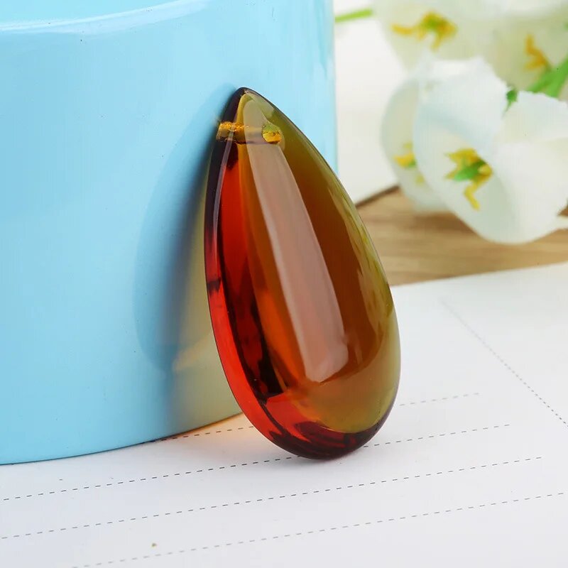 Camal 10 шт. 36 мм плоская Хрустальная подвеска в форме капли, призма, люстра, свадебная занавеска для вечеринки, искусственное украшение