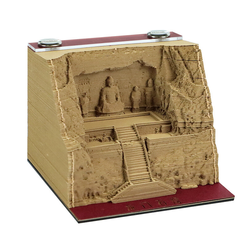 Культурные и творческие подарки из Луояна, провинция Хэнань, индивидуальные сувениры для туристов, настольные украшения из бумаги, 3D трехмерные блокноты