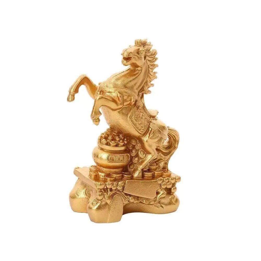 Lucky Charm Скульптура Лошадь Золотая ПВХ