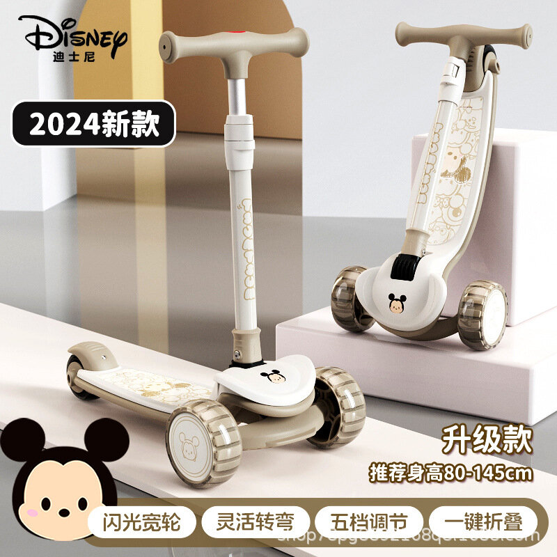 Детский самокат Disney для девочек 1-3 до 6 лет, самокат 3-в-1 для маленьких и больших детей, новая модель 2025 года