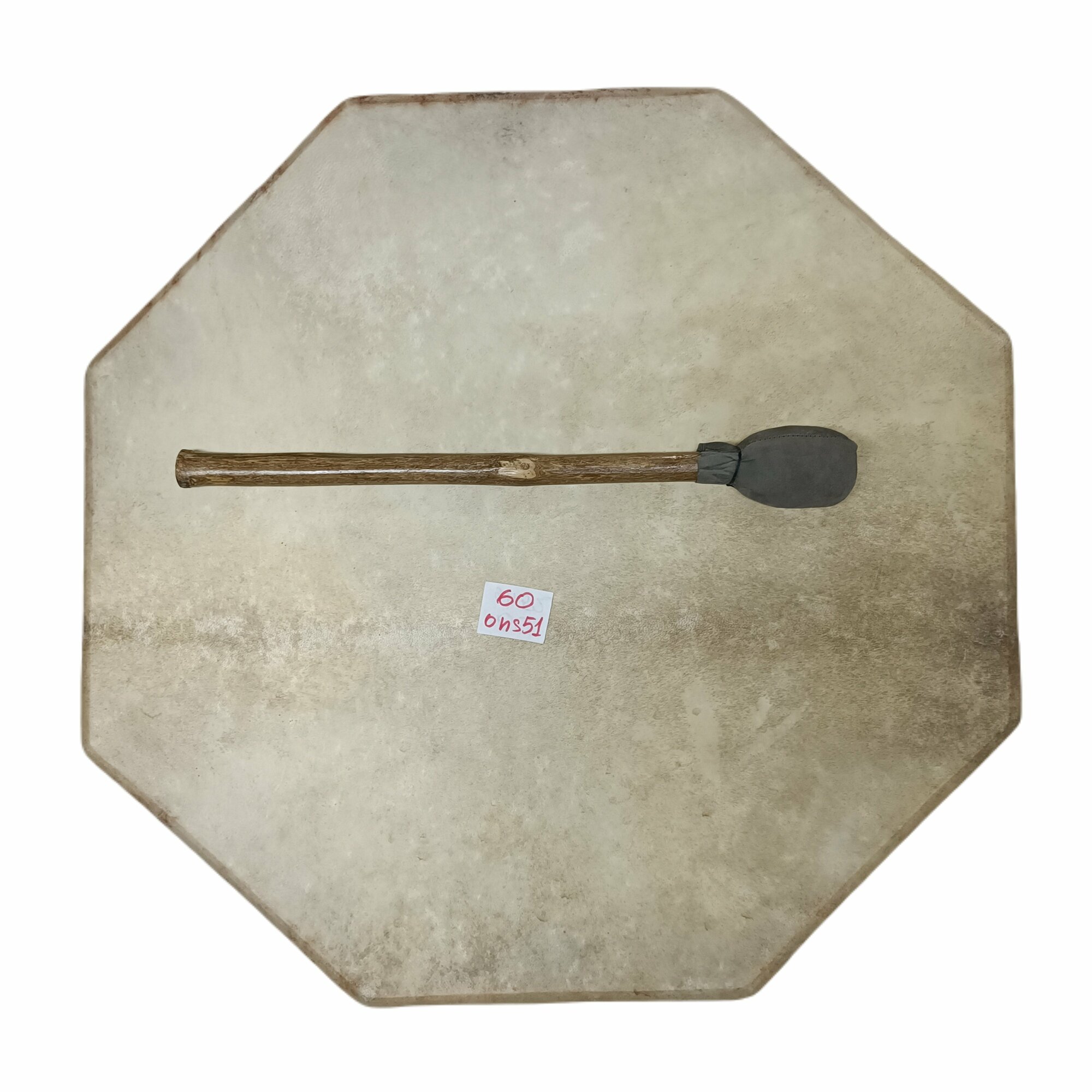 Шаманский бубен, 60см, 8 углов, козья кожа, очень мощный, богатые обертона