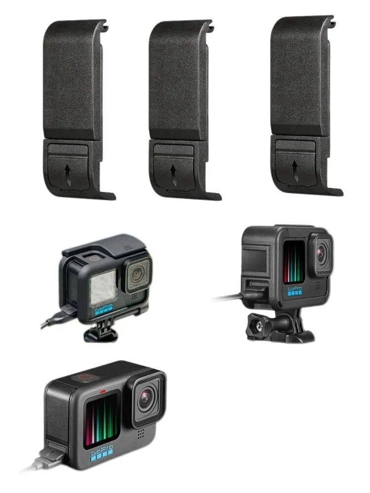 Один из продаваемых запасных частей Gopro12 Зарядное отверстие боковая крышка, быстро снимающая защитную крышку для зарядки аккумулятора