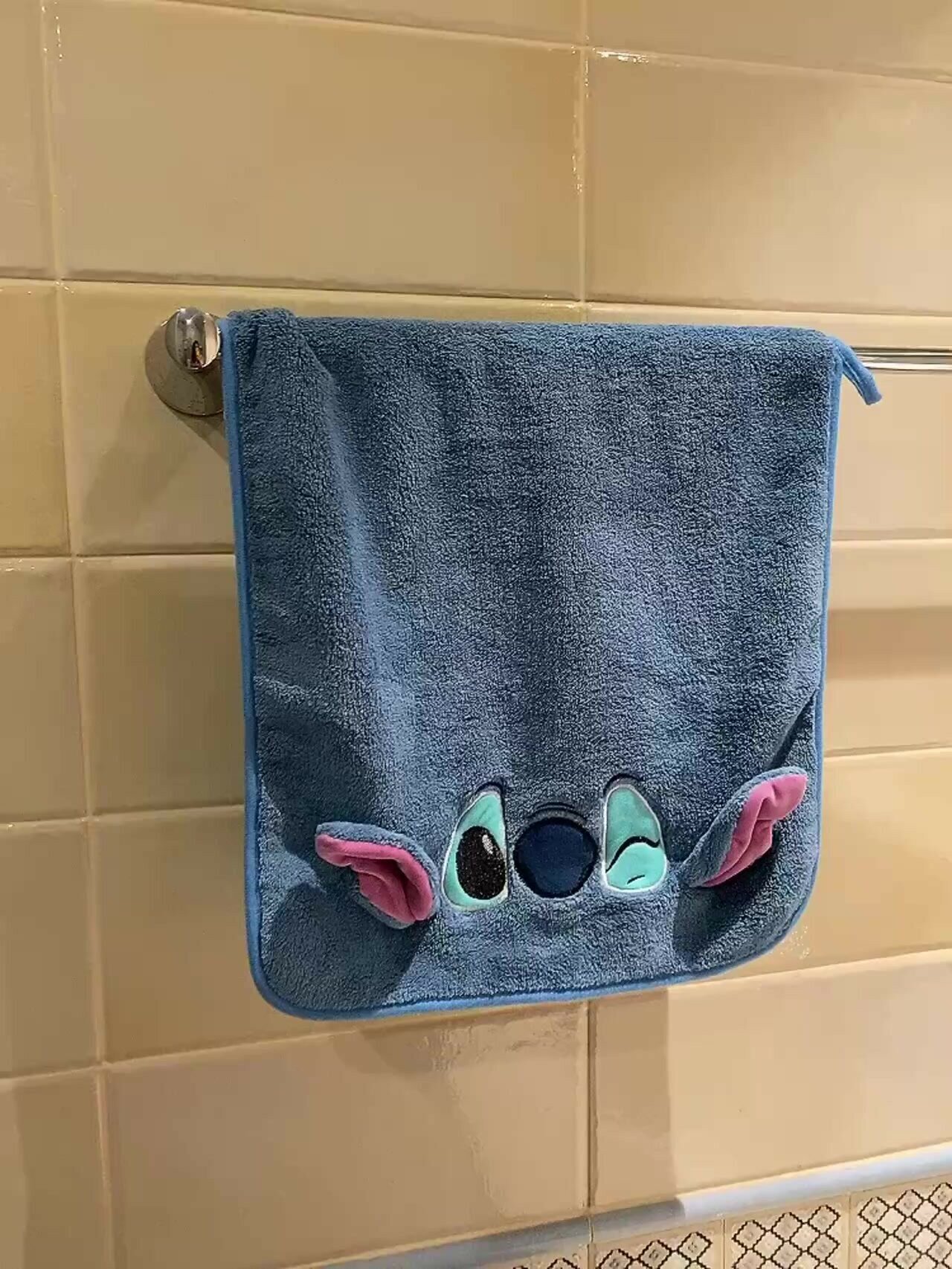 Полотенце для лица Stitch, аниме Дисней, милый стежок, шапочка для сушки волос, полотенце с героями мультфильмов, мягкое полотенце для лица, женское полотенце для душа для девочек, подарки, игрушки, A