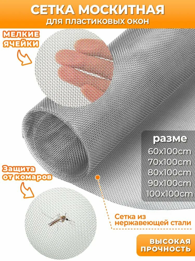 Антикошка москитная сетка повышенной прочности, полотно цельное