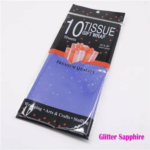 Крафтовая бумага для декорирования 10 листов Glitter Sapphire