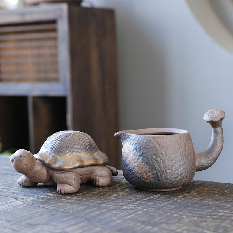 Японский стиль грубой керамики, позолоченный чайный фильтр, интегрированный фильтр для чая, разделитель, чашка для чая, фильтр для чайных листьев, украшение для чайного питомца