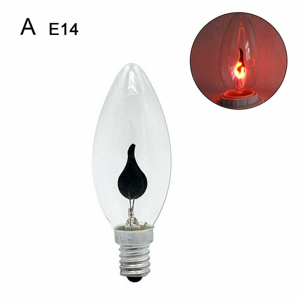 E14 E27 Светодиодная лампа с пламенем для домашнего декора