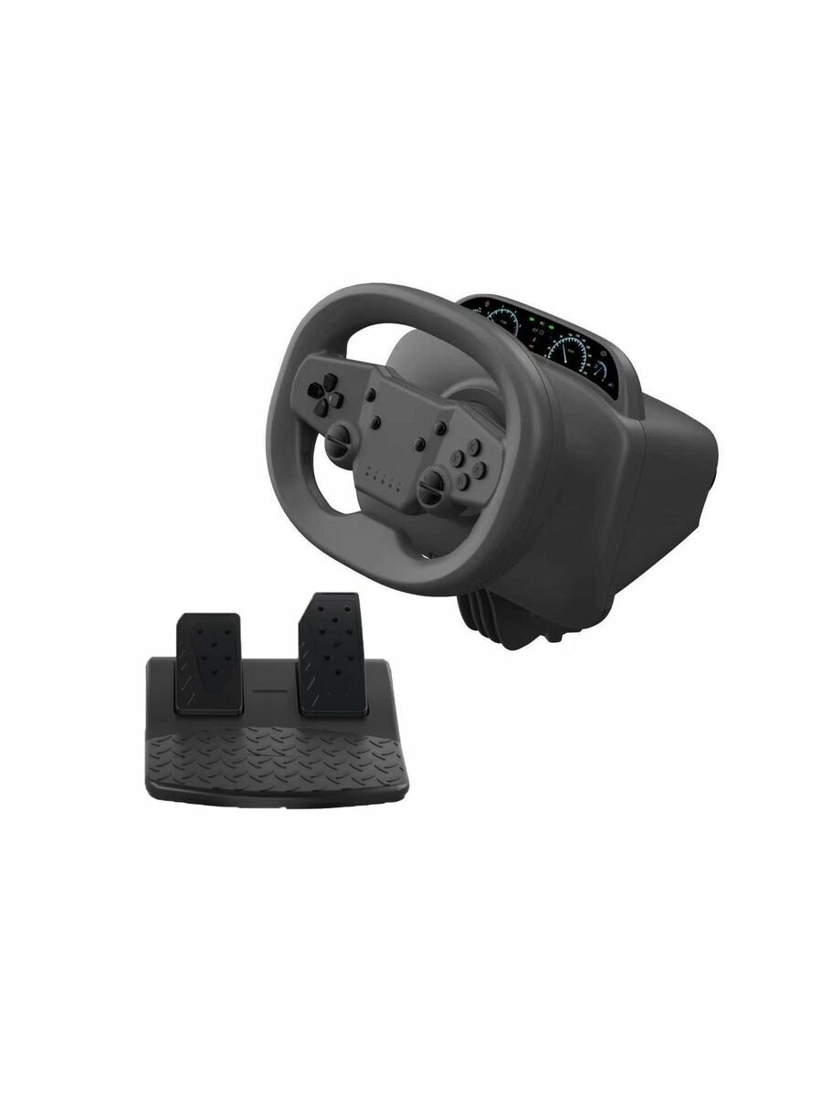 Игровой руль для ПК, смартфонов и телевизоров с беспроводным подключением по Bluetooth и педалями