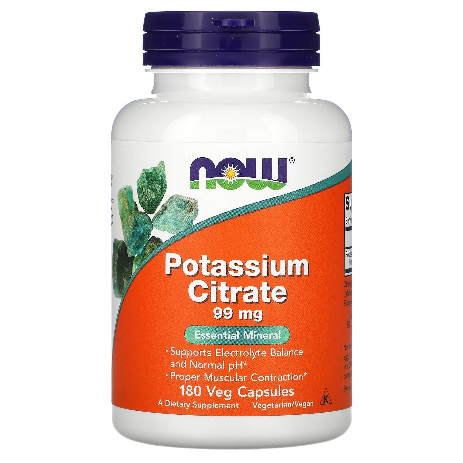 NOW Potassium Citrate 180 капс.