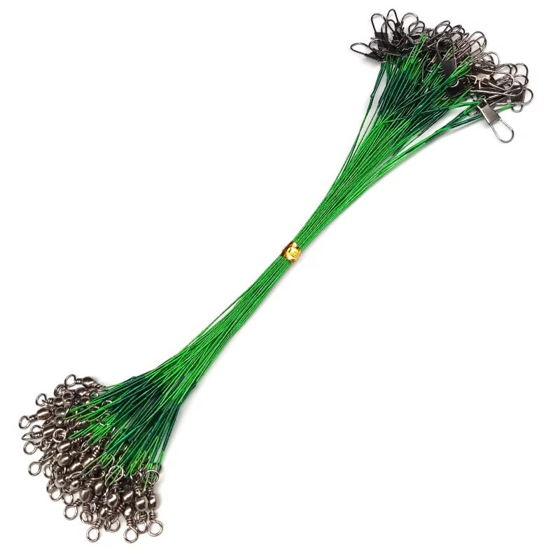 Набор стальной лески для ловли на приманку, специальная подлеска с пластиковым покрытием, тонко связанные,