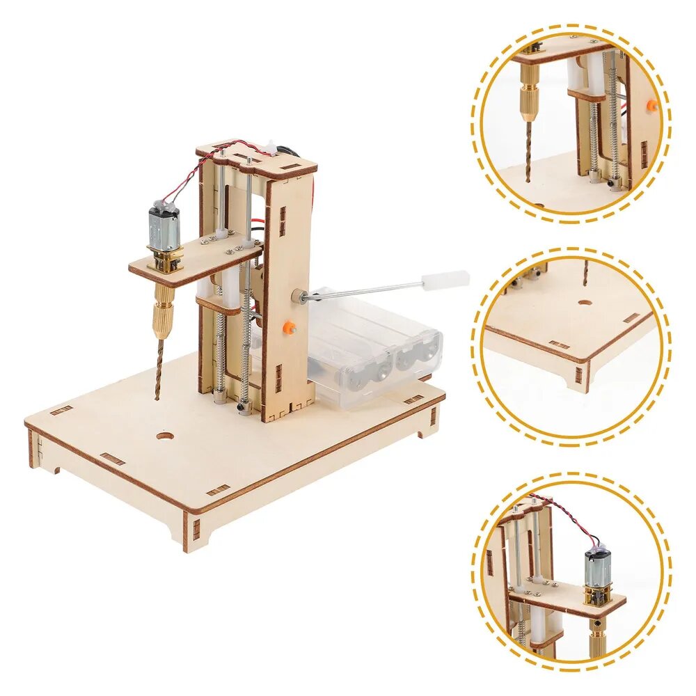 Набор Для Сборки Мини Сверлильного Станка Diy Научно Техническая Модель 16.50X13.00X10.50Cm